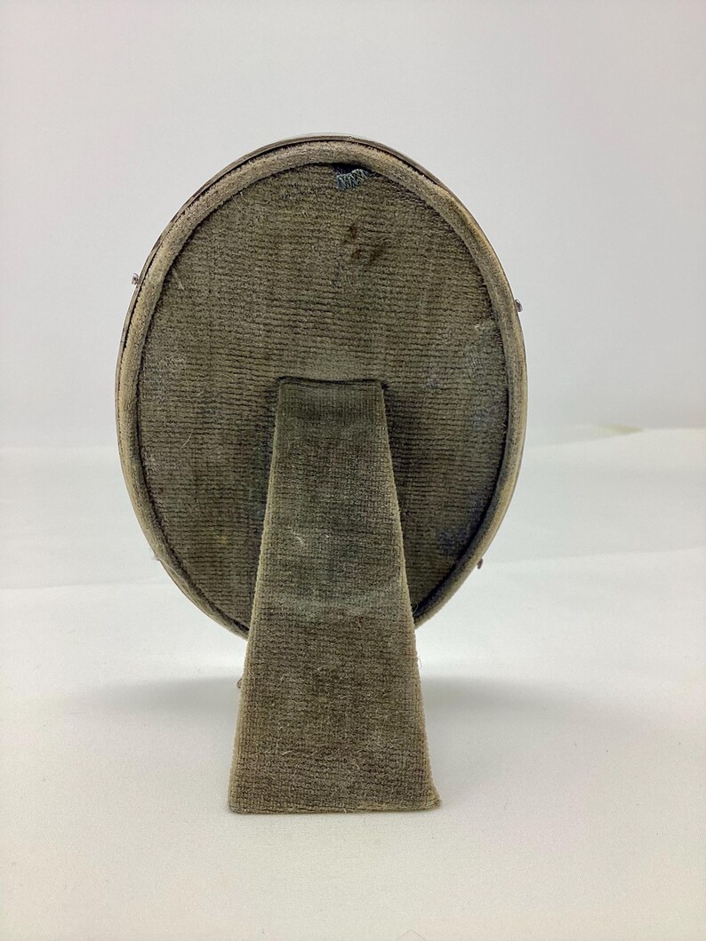 Silver Oval Picture Frame With Glass and Stand vintage - Etsy