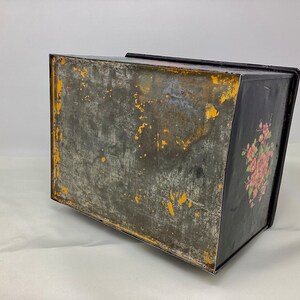 Victorian Tin Box Hinged Lid Brass Handle 19th Century - Etsy