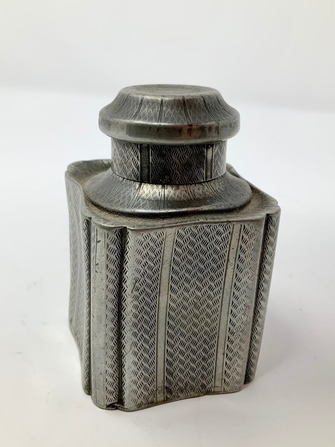 Victorian Silver Tea Caddy Flask Antique Tea Can - Etsy