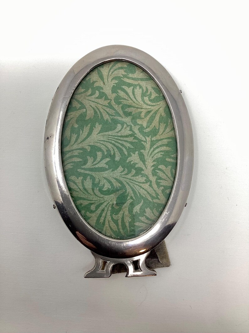 Silver Oval Picture Frame With Glass and Stand vintage - Etsy