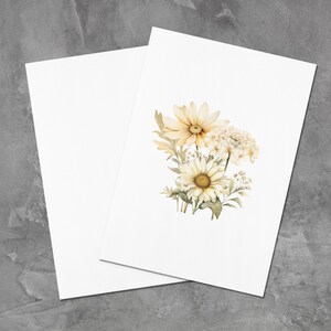 Note Card, Digital Download, Greeting Card, Daisey, Printable ...