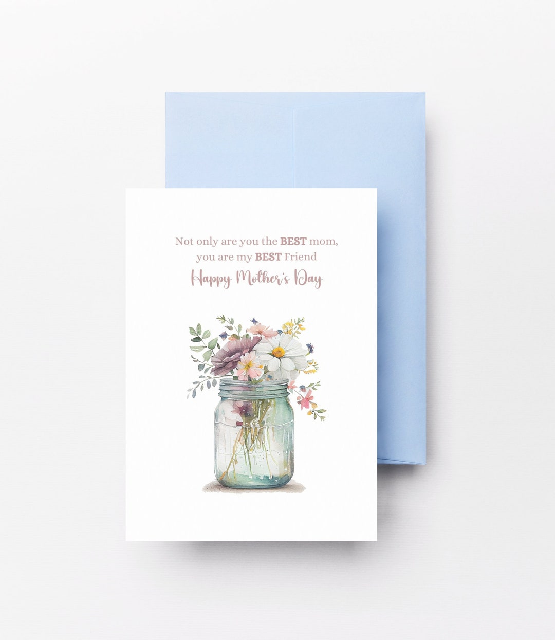 Mother's Day Card Best Mom Card Blank Card Greeting Cards Mother's Day ...