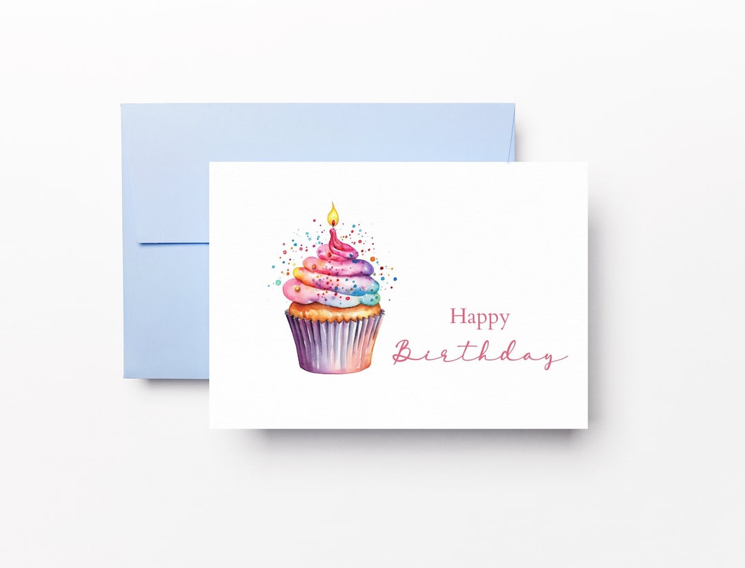 Birthday Card Happy Birthday Card Blank Card Greeting Cards Happy ...