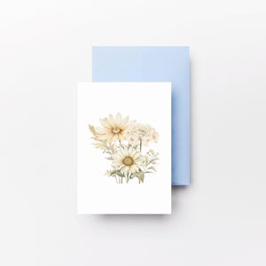 Note Card, Digital Download, Greeting Card, Daisey, Printable ...