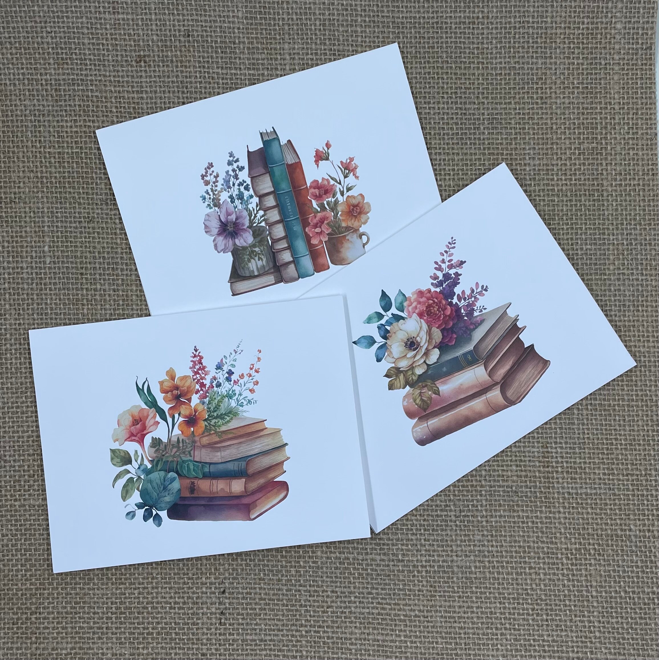 Set of Blank Notecards Notecards Notecards for Book Lovers Blank ...