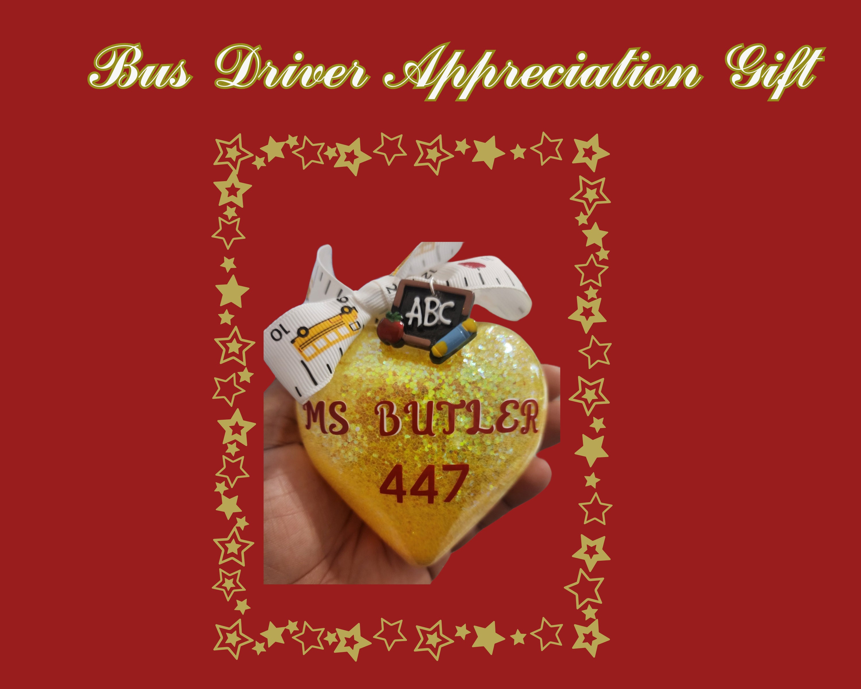 Bus Driver Appreciation Gifts/bus Driver Heart Ornament/bus Driver ...