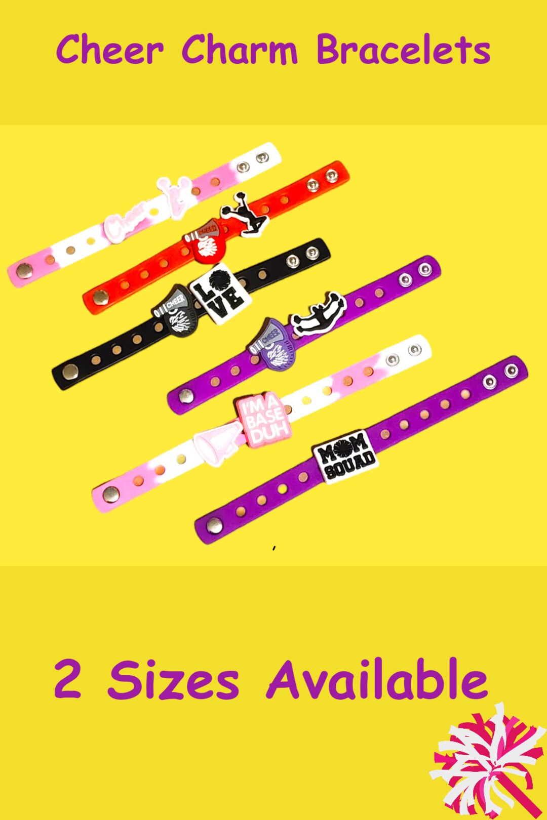 Build Your Own Kids Cheer 2 Charm Bracelet Cheer Squad Bracelets ...