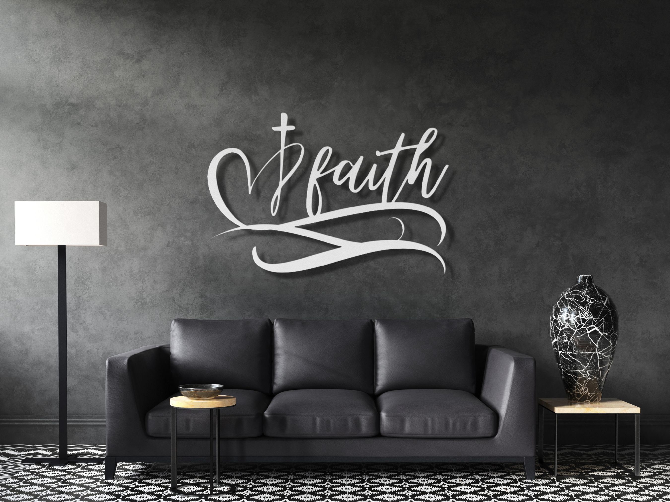 Christian Wall Art Metal Home Decor Church Office Interior Design Porch ...