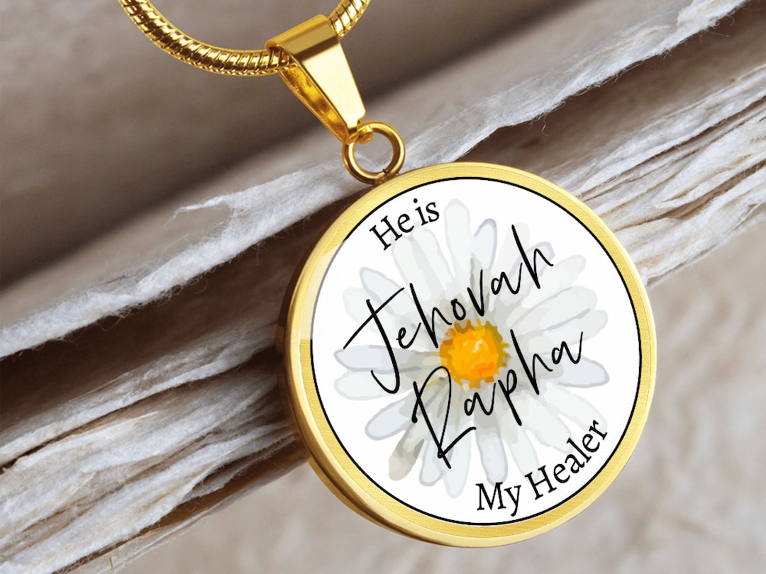 Jehovah Rapha the Lord My Healer Bible Verse Scripture Flower Pendant ...