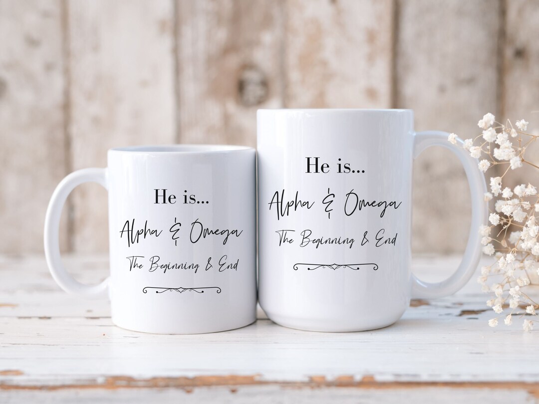 Alpha and Omega Names of God Coffee Mug Christian Gift Faith Mug Bible ...