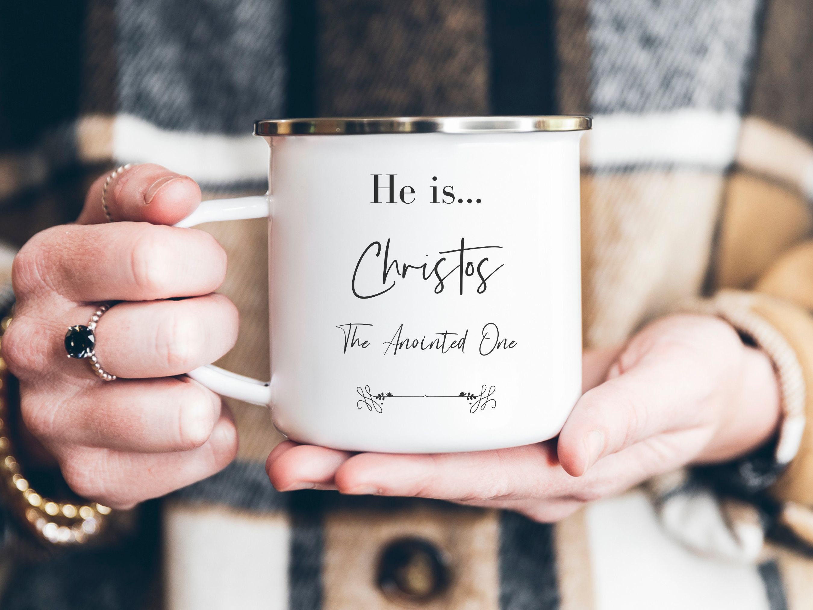 Christos the Anointed One Names of God Mug Metal Coffee Mug Camper Mug ...