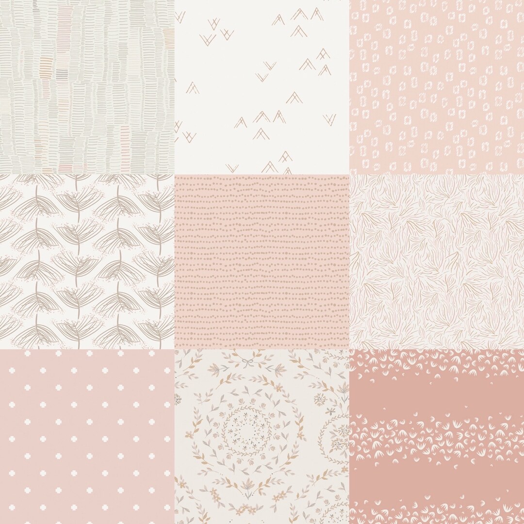 Ballerina Fusion Fat Quarter Bundle, Art Gallery Fabrics, Low Volume Bundle, 10 Low Volume Fat ...