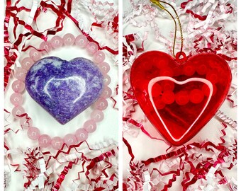 Valentines Day Crystal Mystery Box Valentines Day Heart Shaped Crystal ...