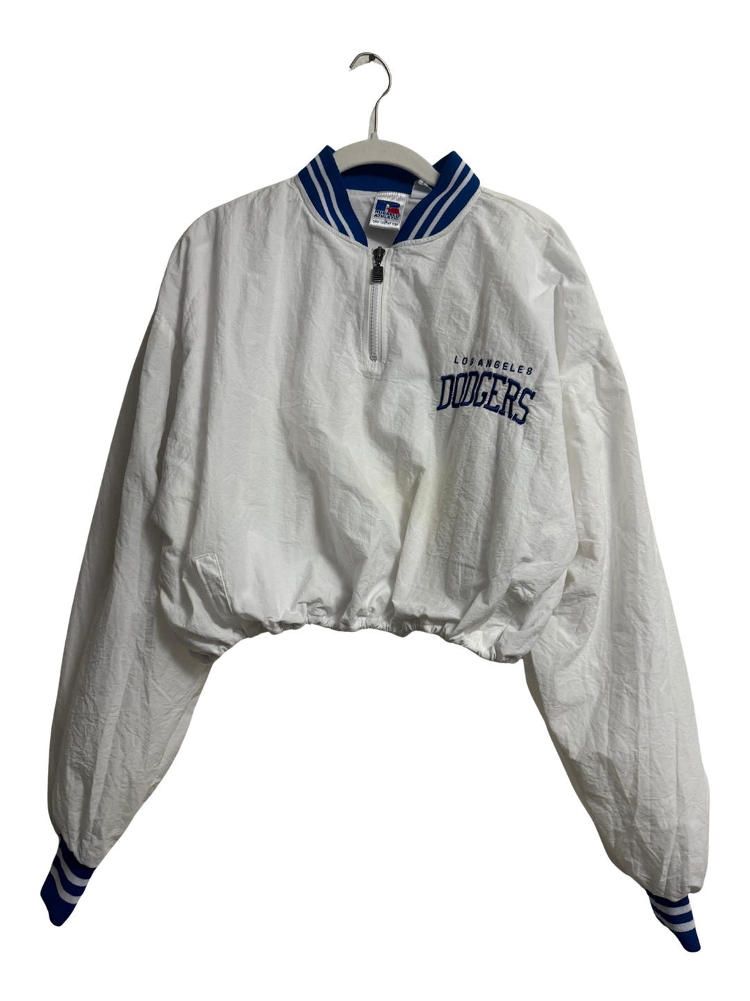 Los Angeles Dodgers Windbreaker Cropped Vintage 1/4 Zip Pullover MLB ...