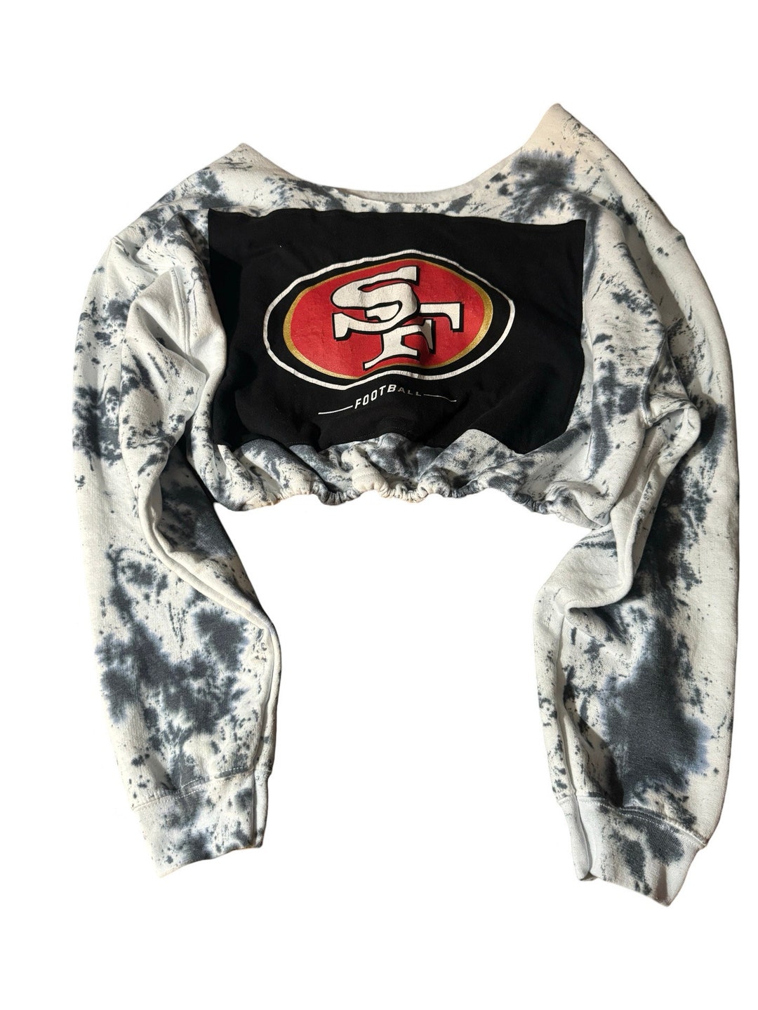 San Fransisco 49ers Crop Tie Dye Sweatshirt Vintage|large|nfl - Etsy