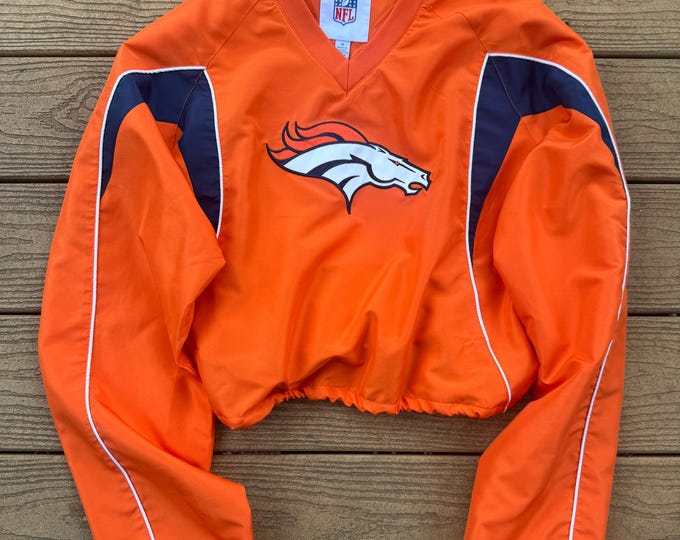 Denver Broncos Windbreaker Cropped Vintage Pullover Medium - Etsy