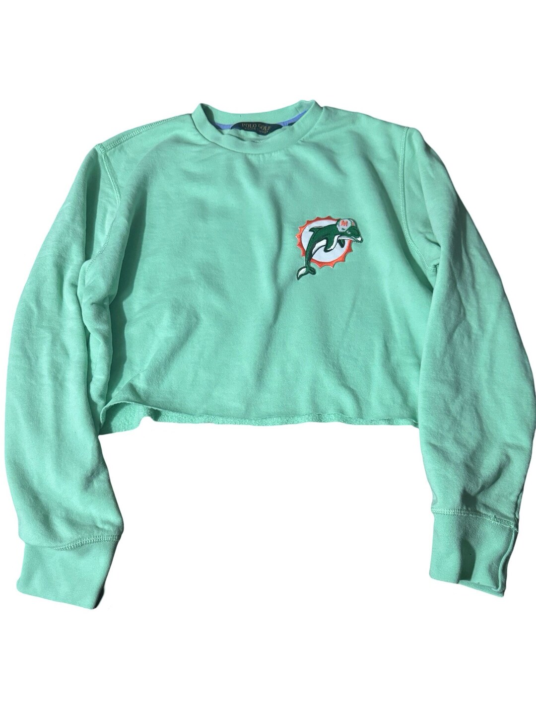 Miami Dolphins Cropped Vintage Sweatshirtnflmedium - Etsy