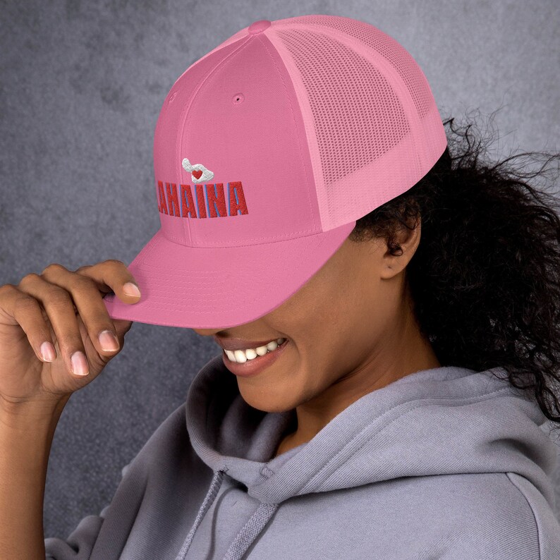 Lahaina Trucker Cap With Map of Maui, Maui Pride Hat, Love for Maui ...