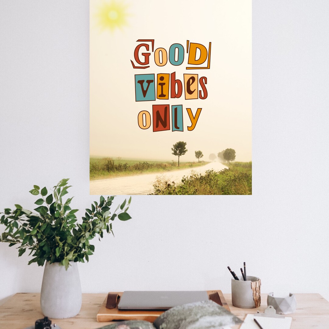 Good Vibes Only Canvas Print, Trendy Wall Art, Good Vibes Gallery Print ...