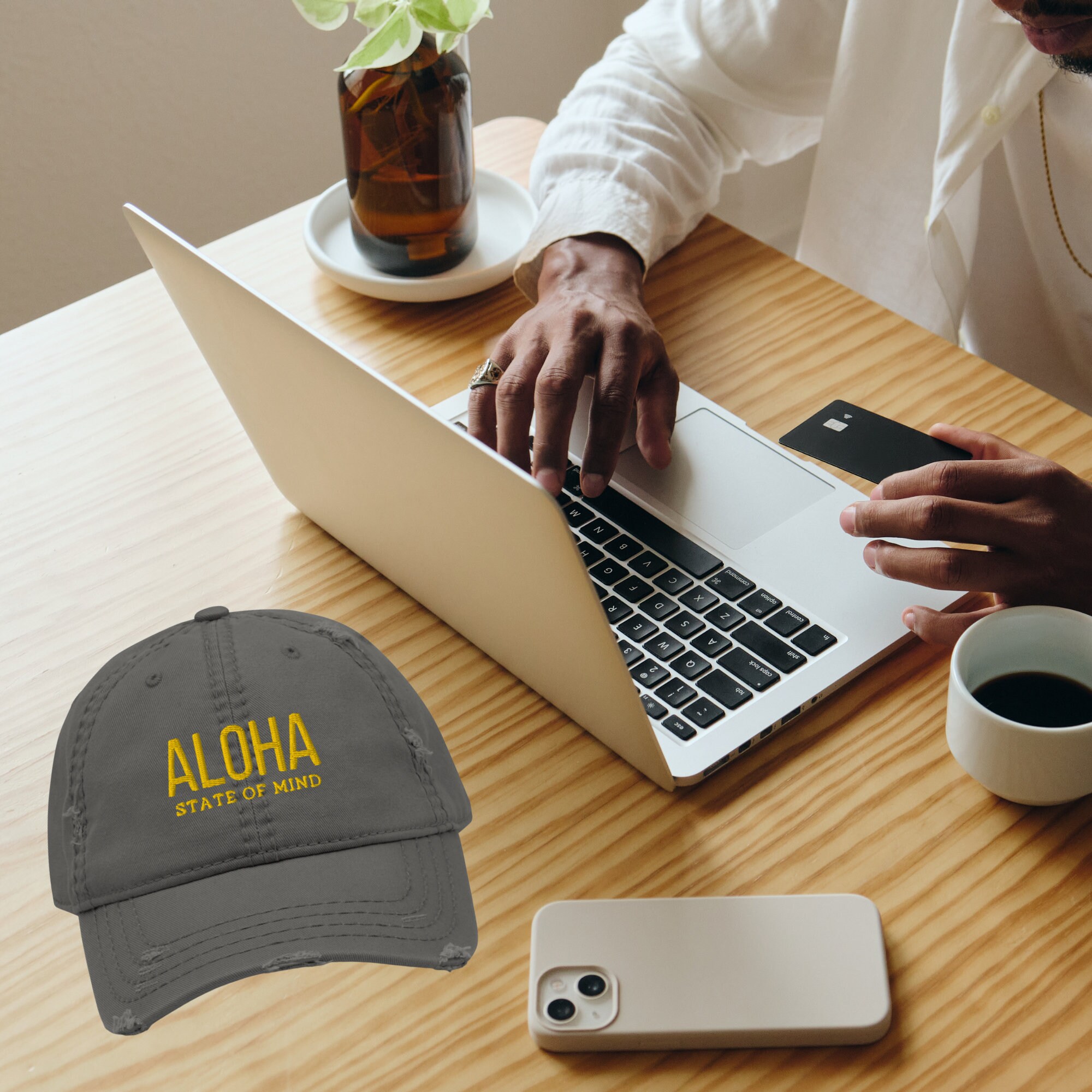 Aloha State of Mind Hat, Unisex Baseball Cap, Soft Trendy Hat, Stylish ...