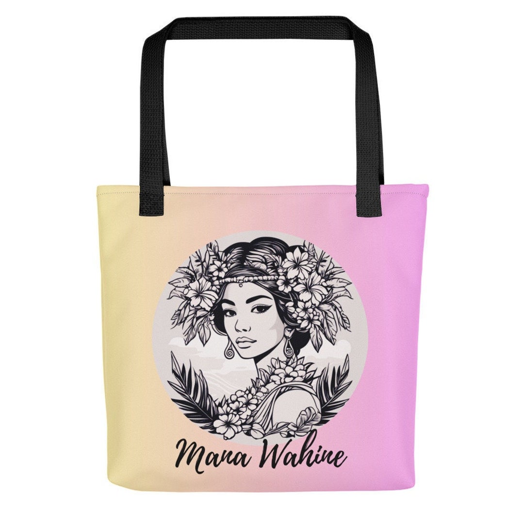 Mana Wahine Tote Bag, Strong Woman Hawaiian Themed Travel Bag, Gifts ...