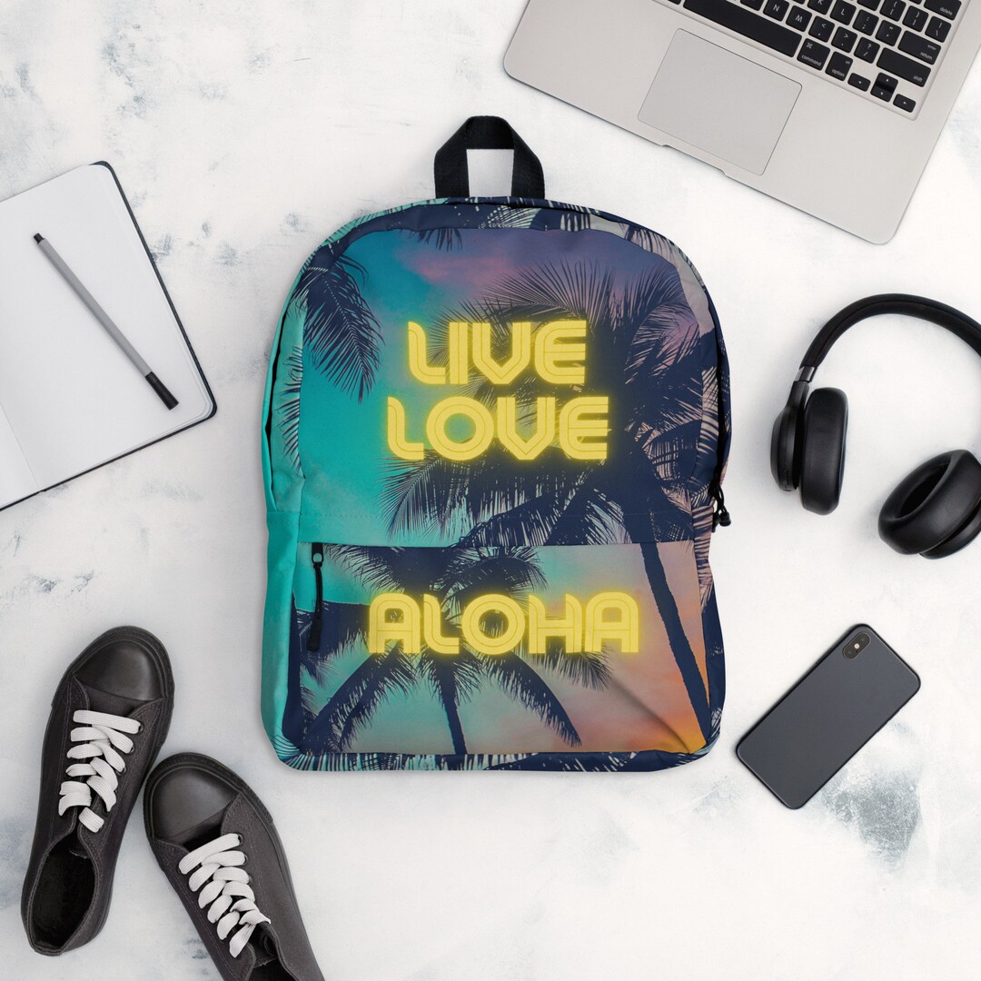 Live Love Aloha Backpack,back to School Bag,great Laptop Bag,perfect ...