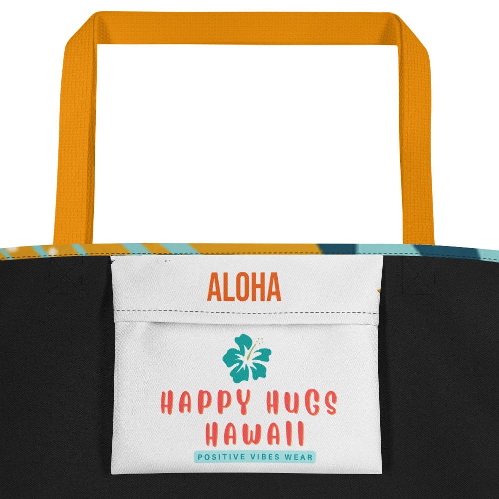 Pink Hibiscus Aloha Print Large Tote Bag, Floral Tote Bag, Large Hawaii ...