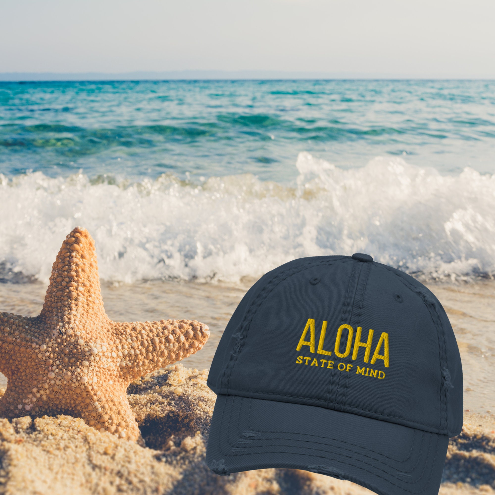 Aloha State of Mind Hat, Unisex Baseball Cap, Soft Trendy Hat, Stylish ...