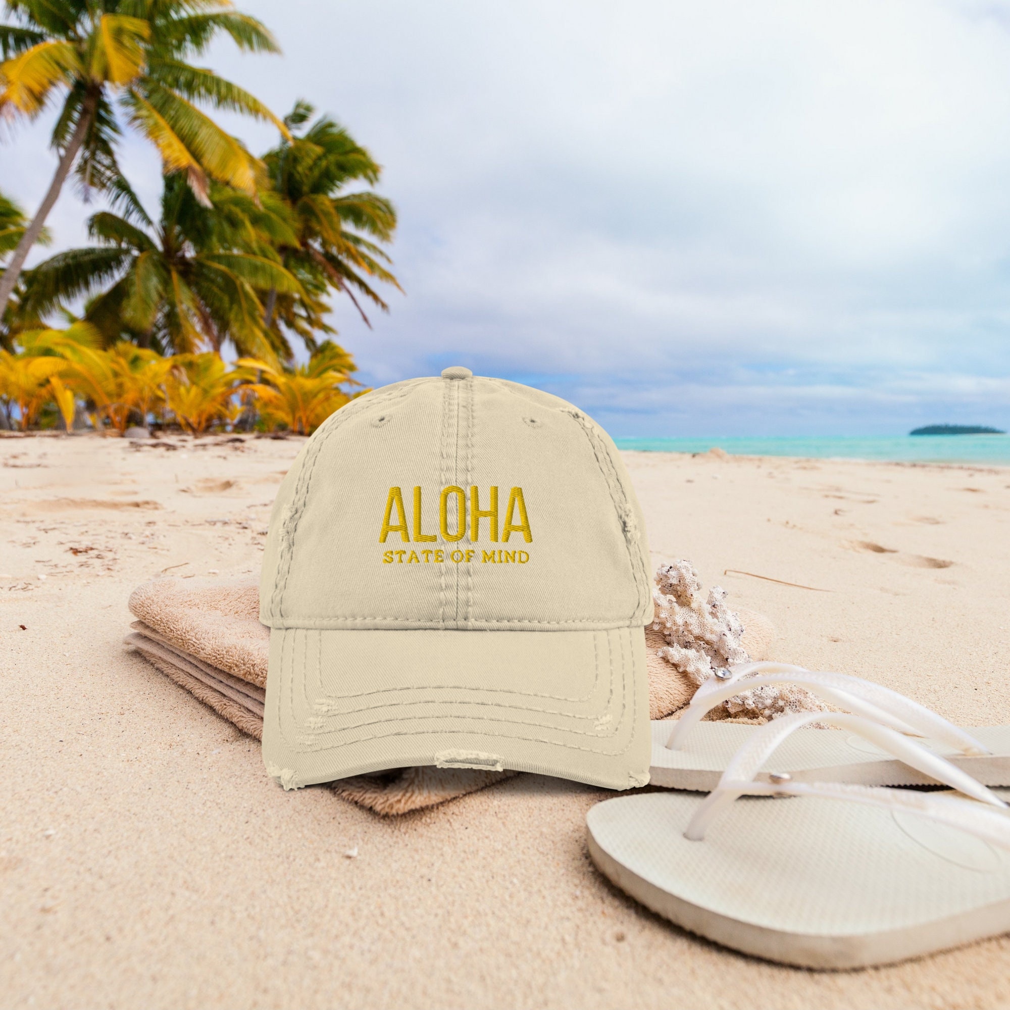 Aloha State of Mind Hat, Unisex Baseball Cap, Soft Trendy Hat, Stylish ...