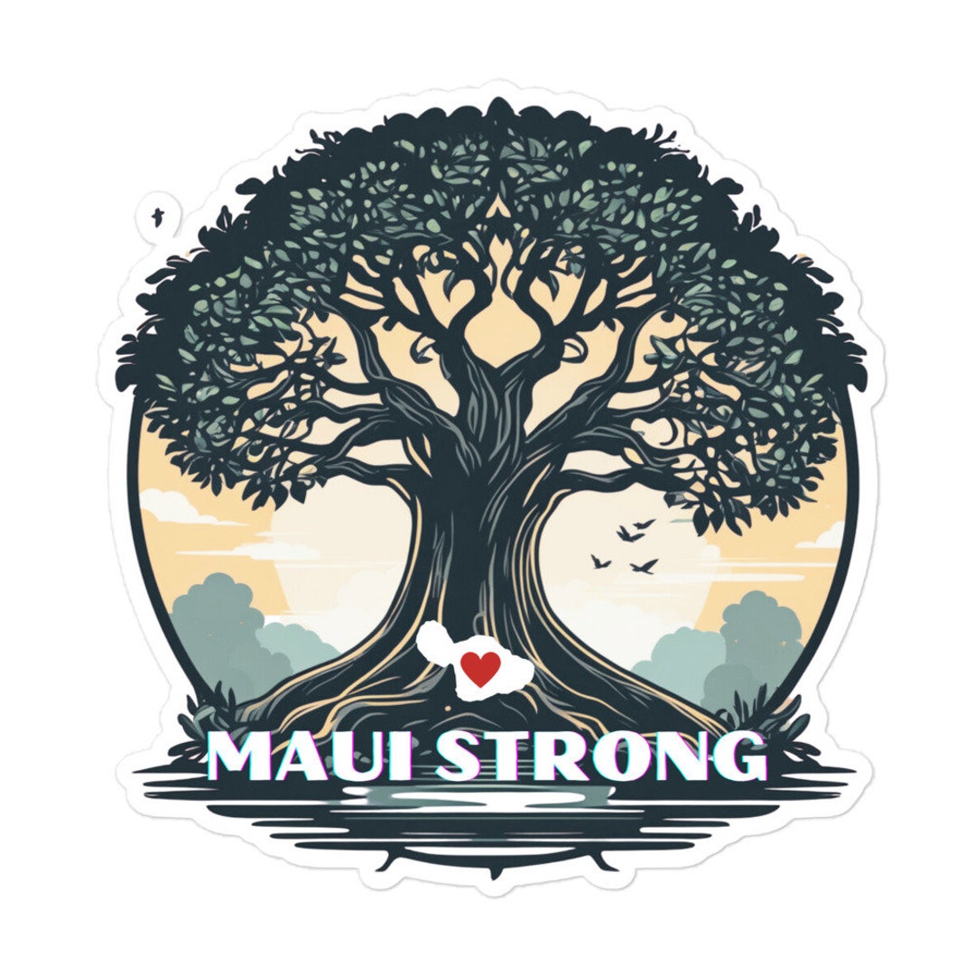 Maui Strong Sticker, Hawaii Sticker, Laptop Decal, Love for Maui ...