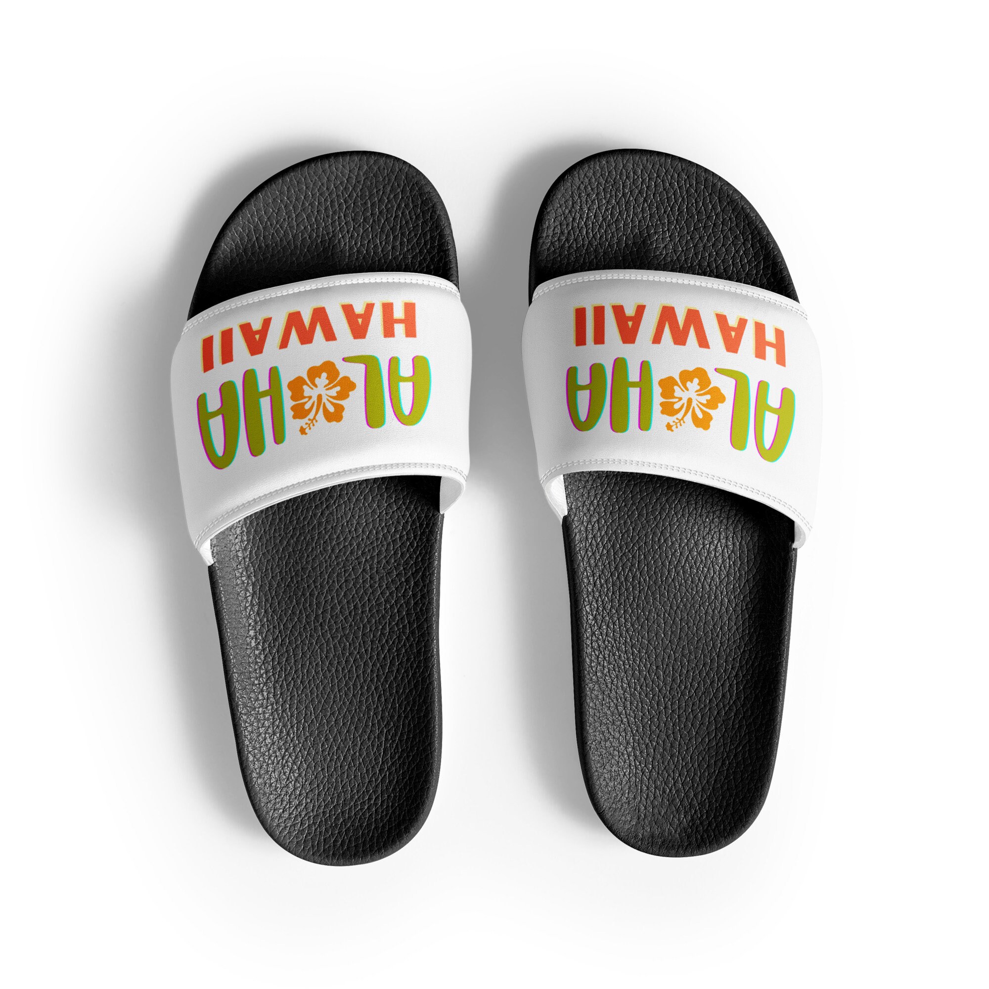 Aloha Women's Slide Sandals, Beach Footwear, Aloha Hawaii Beach Sandals ...