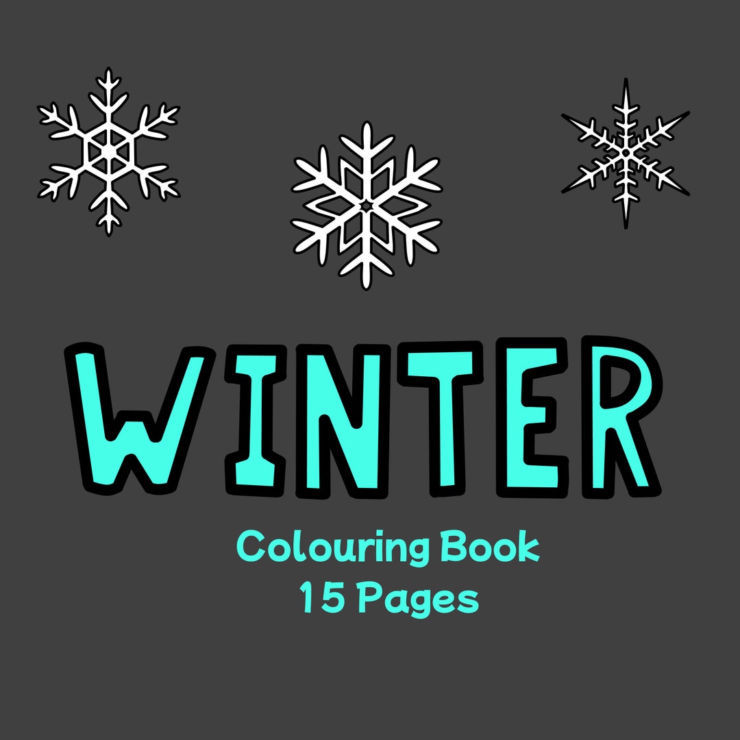 Winter Printable Colouring Book - Etsy