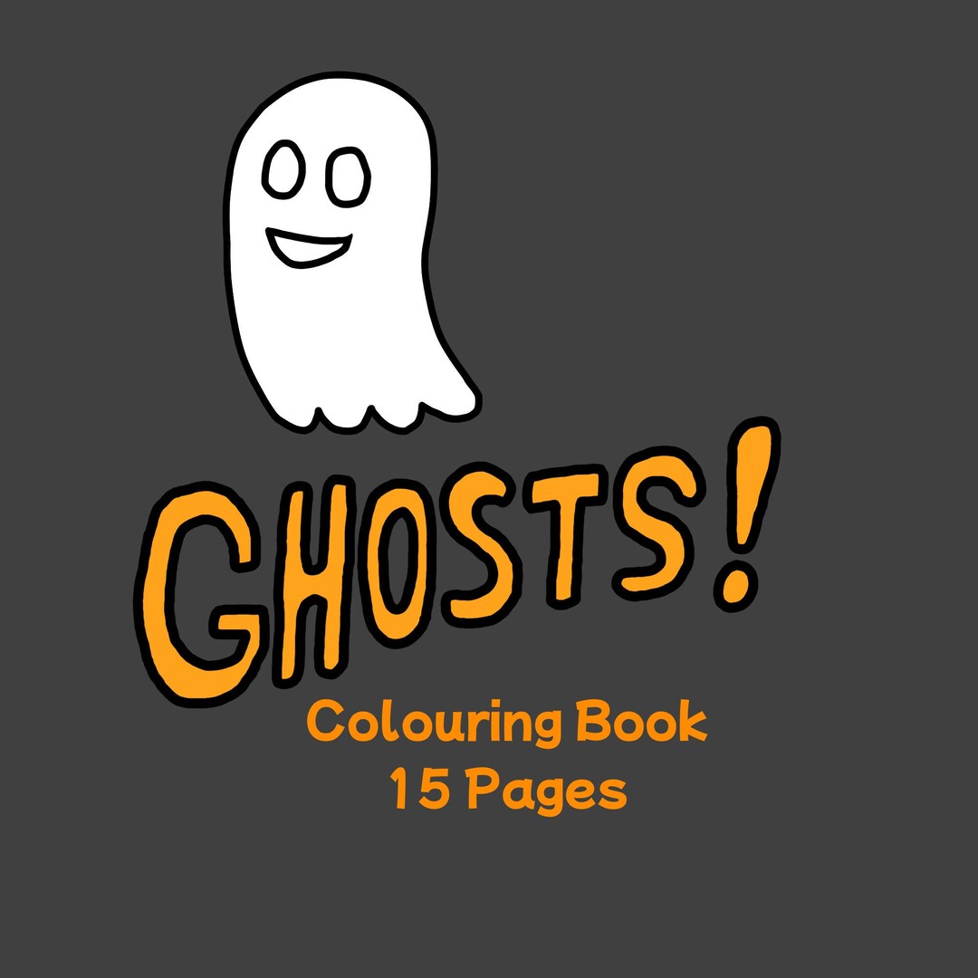 Ghosts Printable Colouring Book - Etsy