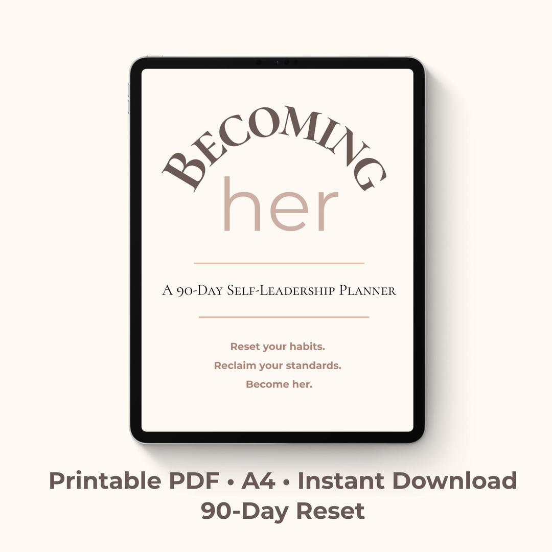 90 Day Reset Planner Printable PDF | Self Leadership Planner | Monthly ...