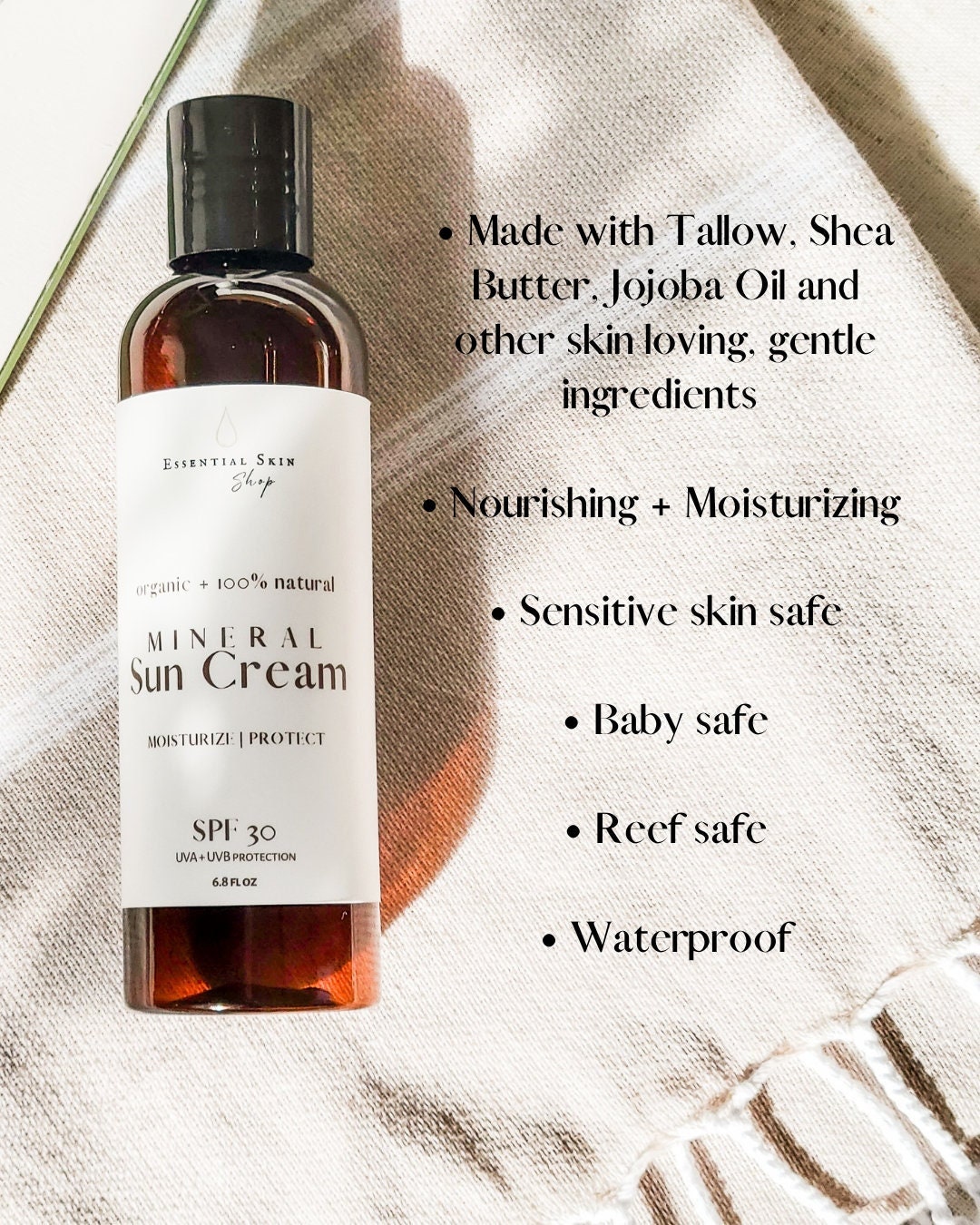 Mineral Sunscreen Natural Tallow Sunscreen Moisturizing Sunscreen ...