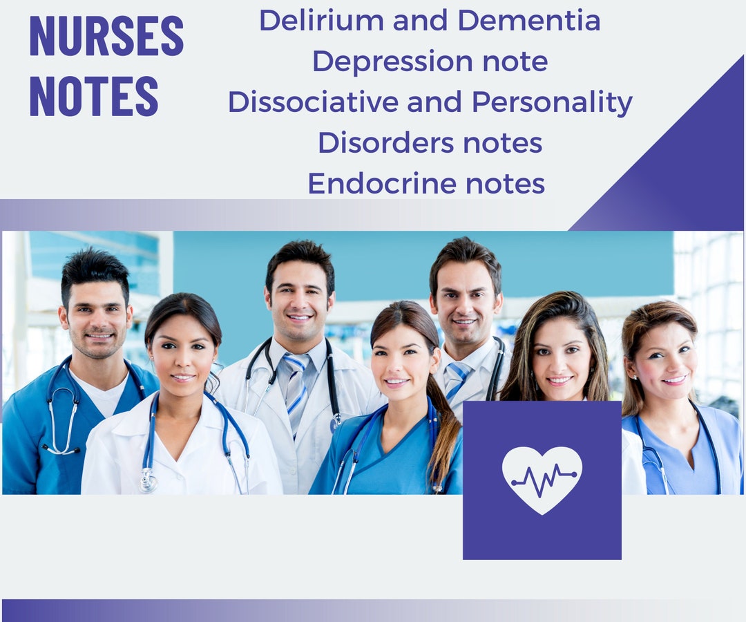 Delirium and Dementia Depression Note Dissociative and Personality ...