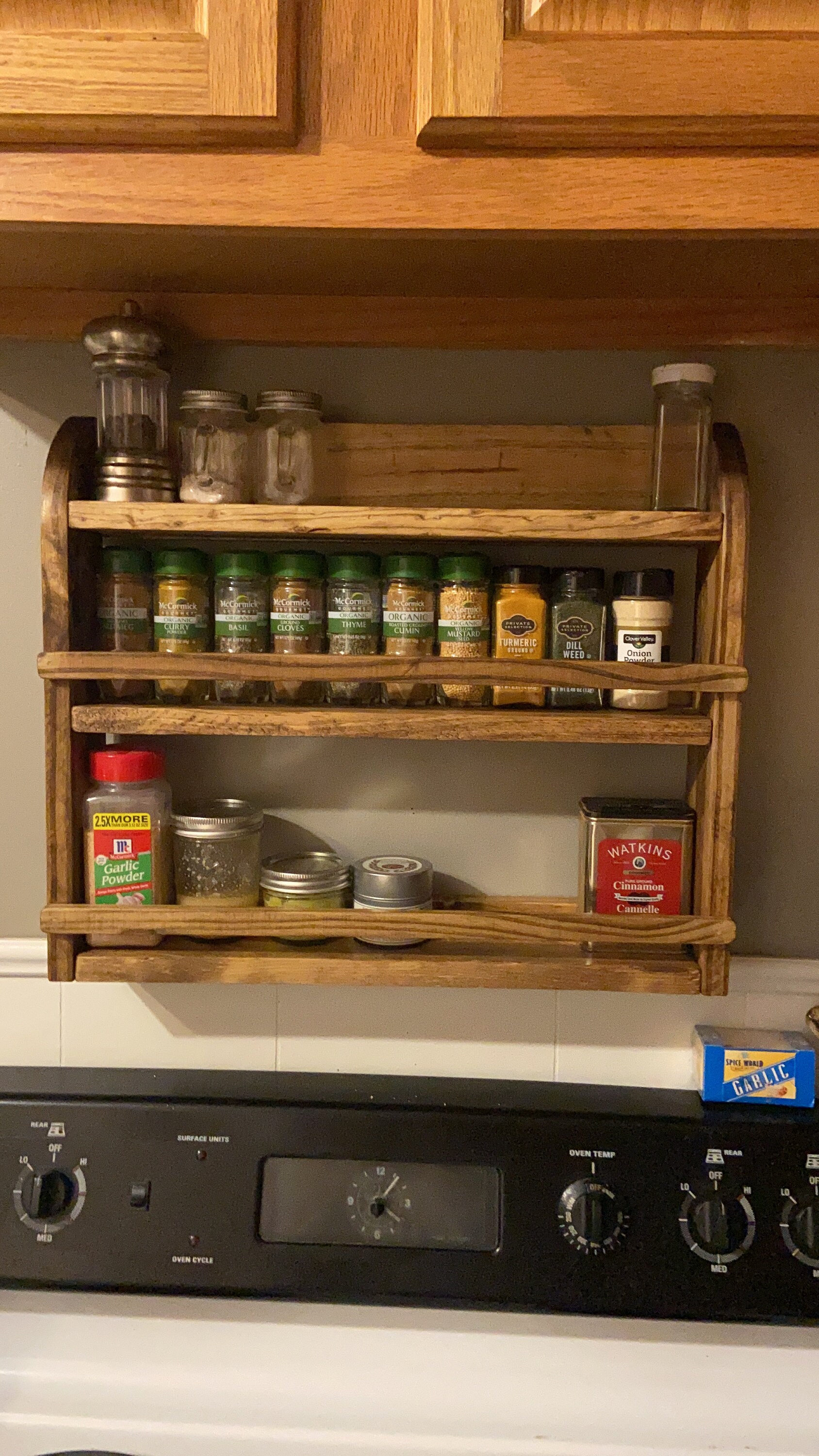 Handmade Wooden Spice Rack - Etsy