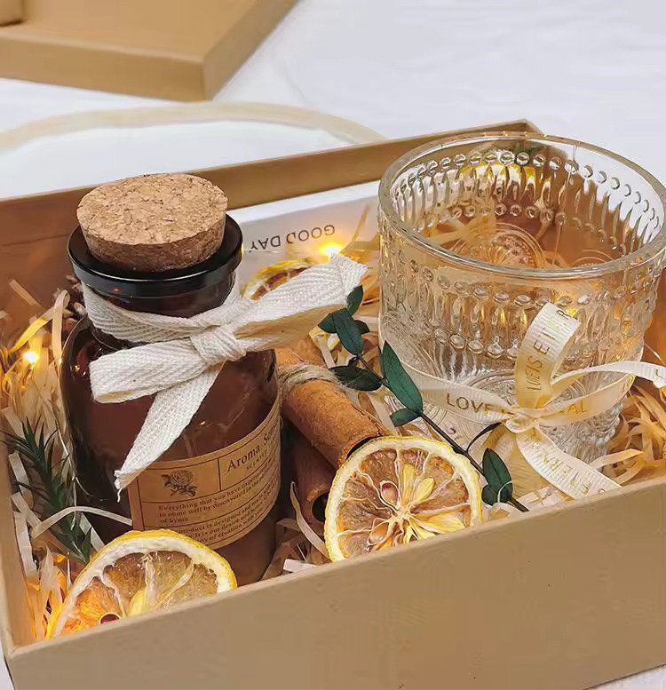 Luxury Gold Jar Soy Wax Candle Gift Set - Etsy