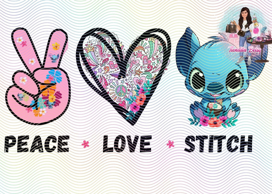 Peace, Love, Stitch, Shirt, Png, Sublimation - Etsy