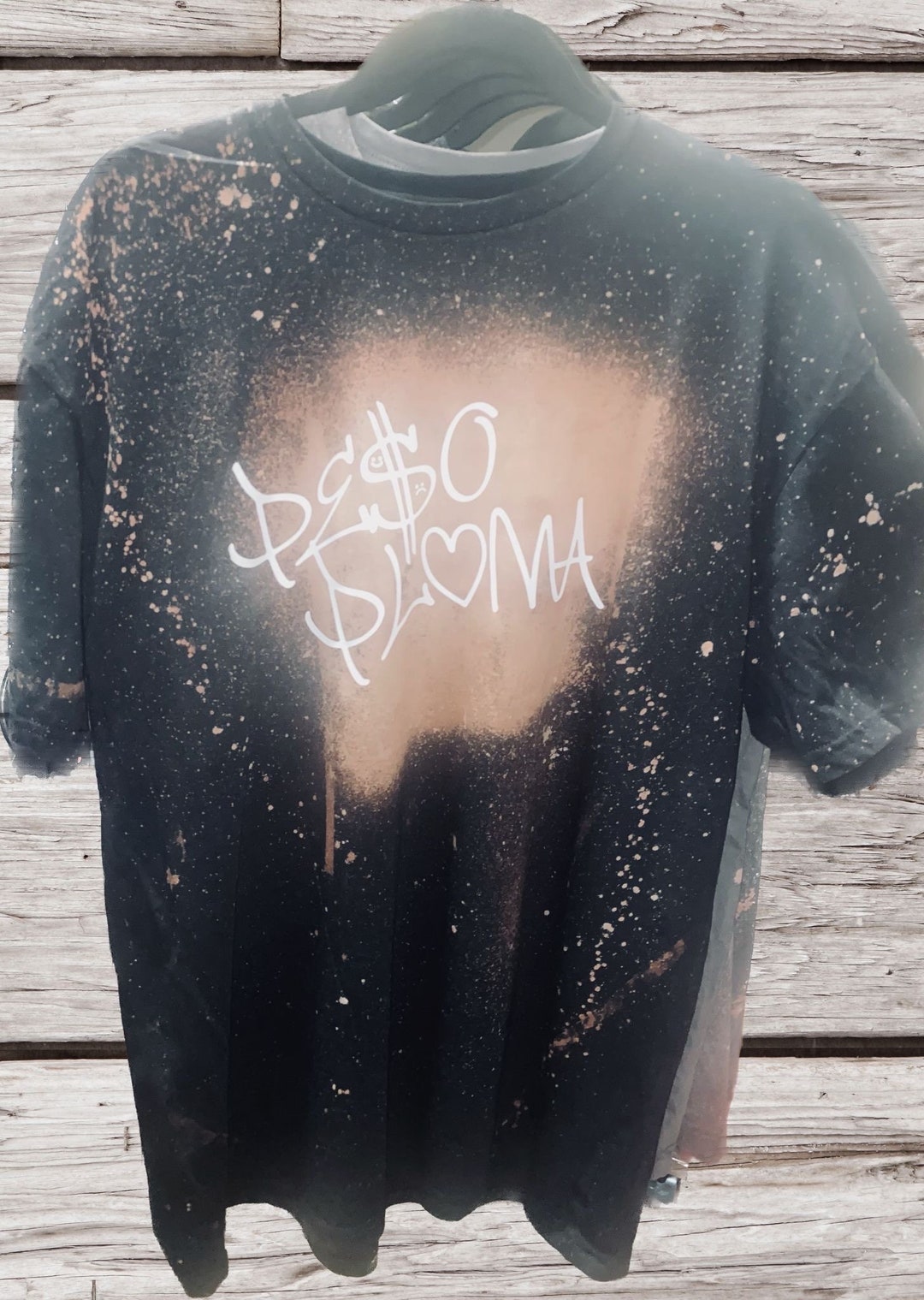 Peso Pluma Doble P Custom Bleached Shirt - Etsy