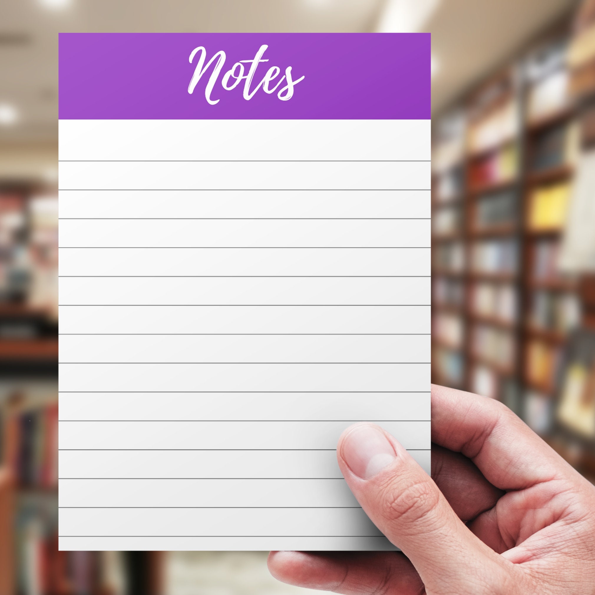 Script Header Lined Printable Note Pages Instant Digital - Etsy