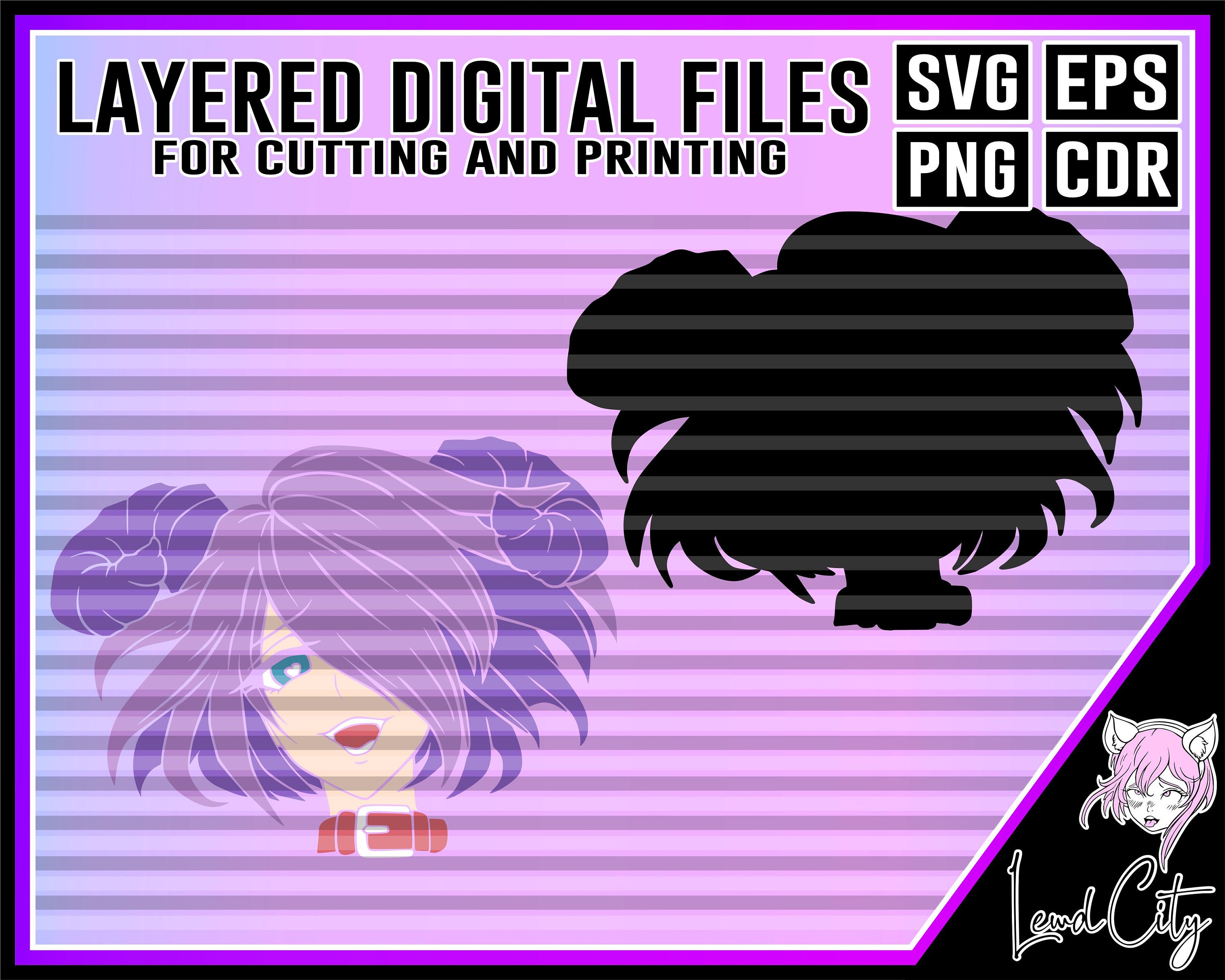 Ecchi Succubus Digital Files Png / Eps / Svg / Cdr for Cutting and ...