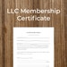 LLC Membership Certificate | A Distinctive Seal of Ownership in Your ...