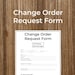 Change Order Form Template for Contractors and Construction Projects ...