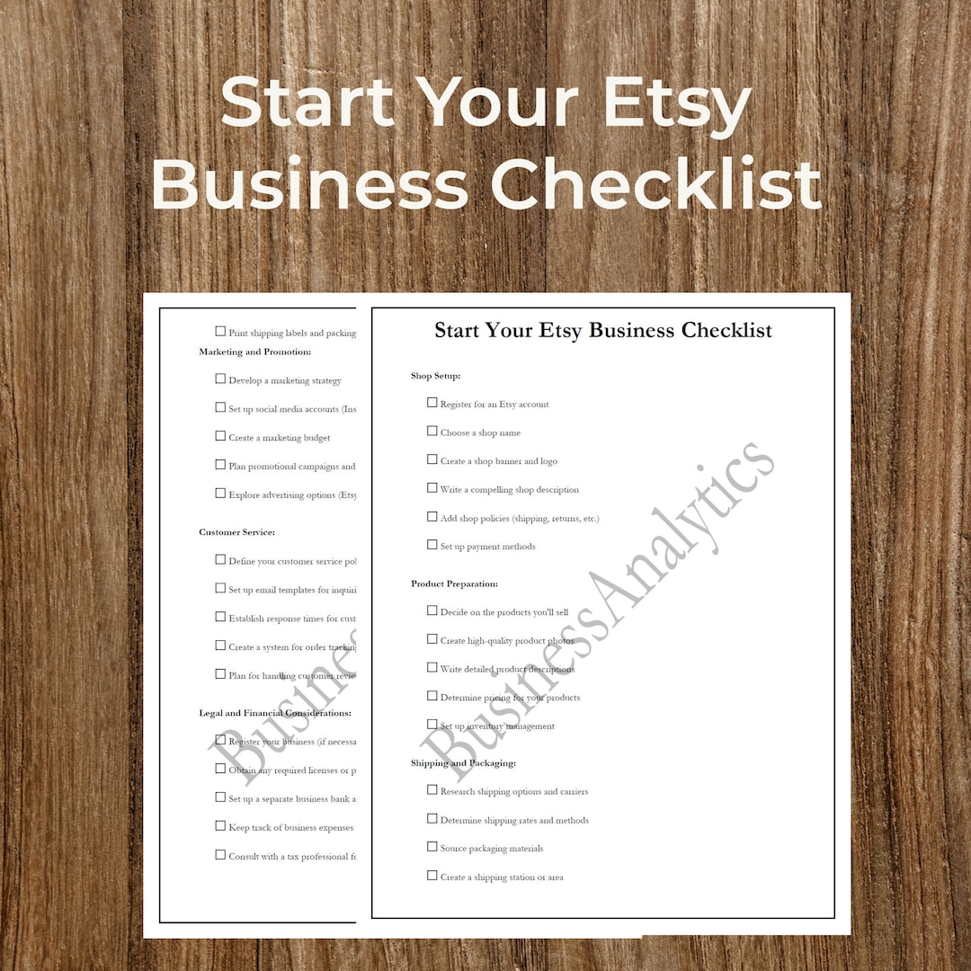 Etsy Business Checklist and Guide | How to Start Your Etsy Business and ...