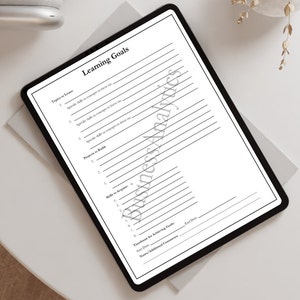 Learning Goals Form | Students | College | Learn Anything | School ...