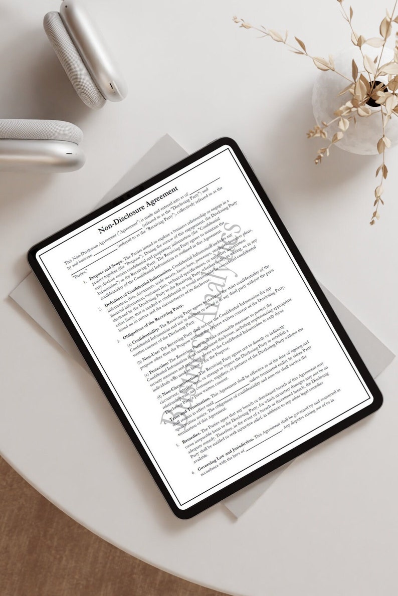 Non-disclosure Agreement (NDA) Form | Printable | Fillable | PDF ...