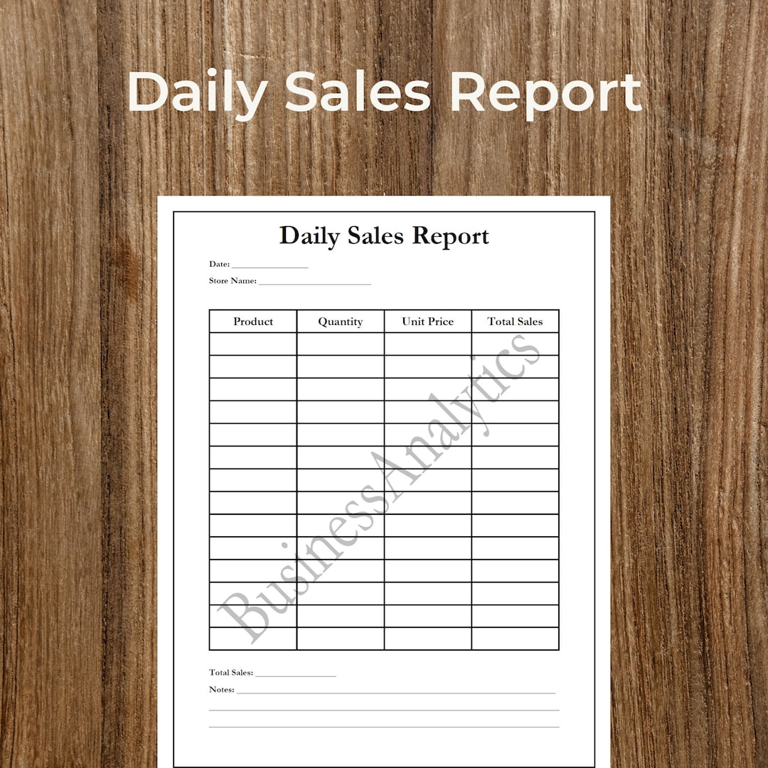 Daily Sales Report for Small Business Owners and Restaurants ...