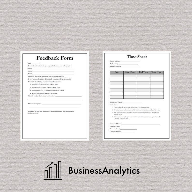 Consulting Business Form Bundle – Invoice, Proposal (digital Download ...