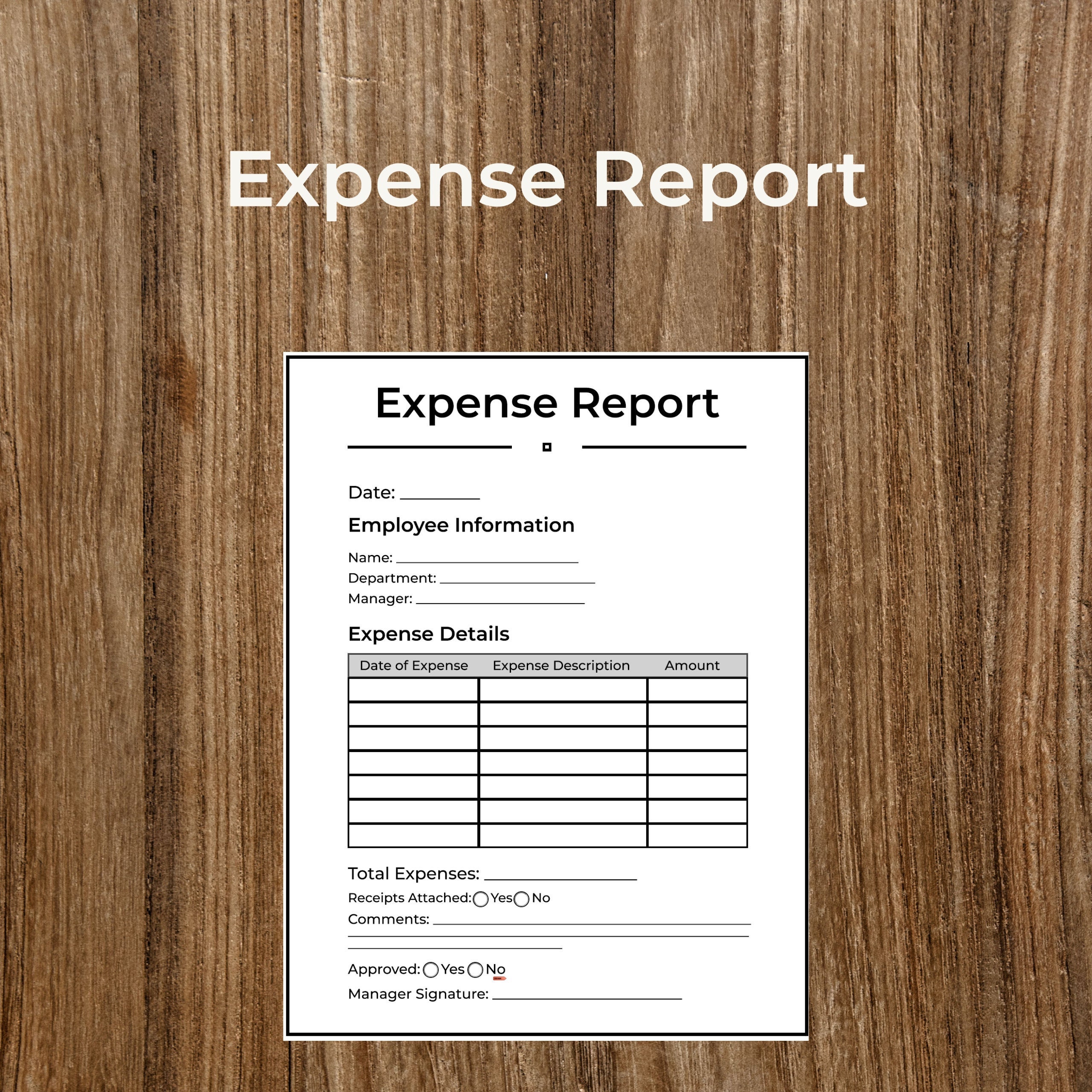 Expense Report Form for Small Business and Freelancers | Printable ...